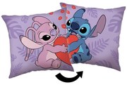 Fleecový dětský polštářek 40x40 cm Lilo and Stitch "Kiss" – Jerry Fabrics