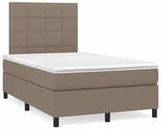 Box spring postel s matrací a LED taupe 120x190 cm textil 3270201