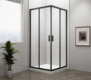 Polysan Easy Black - Sprchový kout 90x90 cm, čiré sklo/matná černá EL5115B