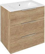Sapho Cirasa - Umyvadlová skříňka 70x75x46 cm, 3x zásuvka, dub Alabama CR731-2222
