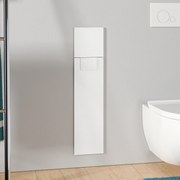 WC modul RIA - Nerezová ocel - 18 x 76,4 x 15,8 cm - Skleněná přední část - Matná bílá