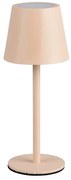 Krémová LED stolní lampa s kovovým stínidlem (výška 21 cm) Diaz – Reality