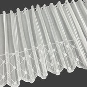 Vitrážková voálová záclona 45289 - výška 40,60 cm , metráž