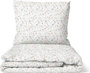 Krepové perkálové prodloužené povlečení Barevný kvítek Velikost: 140 x 220 + 70 x 90
