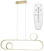 Toolight LED závěsné stropní svítidlo APP809-CP Gold + dálkové ovládání