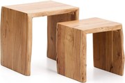 Odkládací stolky v sadě 2 ks z masivu akácie 40x50 cm Lomiri – Kave Home
