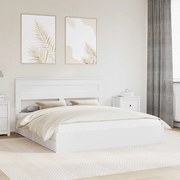 Postel s úložným prostorem Bílá 180 x 200 cm Kompozitní dřevo 3409893