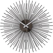 Černé antracitové hodiny se stříbrnými detaily LAVVU CRYSTAL Lines LCT1143 - POSLEDNÍ KS Domažlice