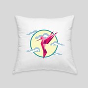 Hummingbird cushion: Bílá