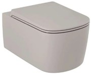 Kludi Resa S - Závěsné WC, Rimless, Spiralflush, matná písečně šedá 27WCW01O2