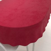 Biante Sametový oválný ubrus Velvet Premium SVP-007 Malinově červený 100x140 cm