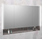 Sapho Integra - Zápustná zrcadlová skříňka s LED osvětlením, 126x70 cm, zrcadlo/titan alu IN125