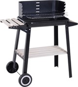 Outsunny Uhlíkový Gril BBQ na Pikniky a Otevřený Oheň 83x46x87 cm | Aosom