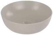 Villeroy & Boch Artis - Umyvadlo na desku, průměr 43 cm, bez přepadu, bez otvoru pro baterii, CeramicPlus, Almond 417943AM