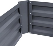 Outsunny Sada 2 čtvercových vyvýšených záhonů 100L x 50W x 30H cm - Šedá vlnitá ocel | Aosom
