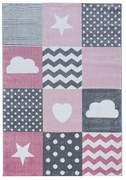 Růžovo-šedý dětský koberec 160x230 cm Kids – Ayyildiz Carpets