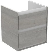 Ideal Standard Connect Air - Umyvadlová skříňka 48x41x52 cm, šedý dub/matný bílý lak E1607PS