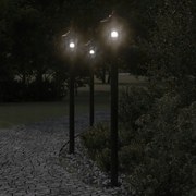 Fionshop 262938465 Venkovní stojací lampy 3 ks černé 120 cm nerezová ocel