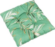 Bellatex Sedák prošívaný na zahradu 38x38 cm List Zelená,Bílá