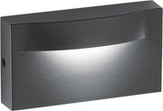 FAN LED-MOBULA-AP-ANT Nástěnné LED svítidlo Mobula (antracit) 8 W, 1100 lm, 3000 K, IP65, 137 x 40 x 75 mm - FANEUROPE