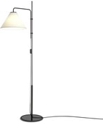 Marset A641-401 Funiculí, černá stojací lampa s bílým textilním stínidlem, 1xE27, 158cm