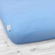 Jersey prostěradlo středně modré na výšku matrace do 20 cm Velikost: 90 x 200