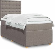 Box spring postel s matrací taupe 100 x 200 cm textil 3294285
