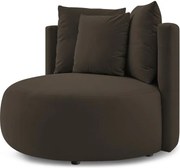 Hnědé sametové křeslo Cesar – Bobochic Paris