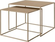 Světle hnědé kovové konferenční stolky v sadě 2 ks 50x60 cm Fera – Blomus