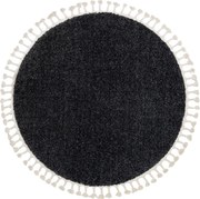Kusový koberec Berber 9000 grey kruh, 120x120 (priemer) kruh, šedá, obývacia izba, Dywany Łuszczów