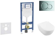 Geberit Duofix - Set předstěnové instalace, klozetu Subway 2.0 a sedátka softclose, tlačítko Sigma01, lesklý chrom SANI11CK1109