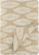 Béžový prošívaný bavlněný přehoz s tropickými listy Aix Quilt - 130*180 cm