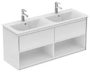 Ideal Standard Connect Air - Skříňka pod dvojumyvadlo 120 cm, lesklá bílá/matný bílý lak E0829B2