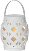 Bílá lucerna Star Trading Flame Lantern, výška 16 cm