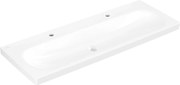 Villeroy & Boch Skyla - Umyvadlo 120x46 cm, bez přepadu, 2 otvory pro baterii, alpská bílá 5A51C201