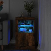 Odkládací Skříňka S Led Osvětlením Kompozitní Dřevo