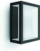 Philips Hue Impress - Chytré nástěnné venkovní LED svítidlo, 24x19 cm, černá 915005730801