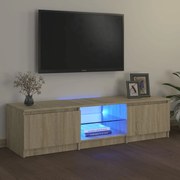 TV skříňka s LED osvětlením dub sonoma 140 x 40 x 36 cm