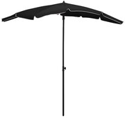 Zahradní slunečník s tyčí 200 x 130 cm černý 315557