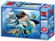 Puzzle 3D - Smějící se mořská zvířata