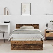 Rám postele s čelem s čelo Staré dřevo 203 x 104 x 70 cm 3376050