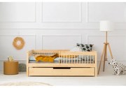 Dětská postel s výsuvným lůžkem s úložným prostorem s roštem v přírodní barvě 80x190 cm CPW – Adeko