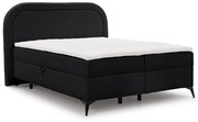 Černá boxspring postel s úložným prostorem 160x200 cm Ornes – Ropez