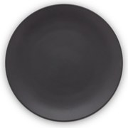 vtwonen Matt Black talíř Ø 25,5 cm, černý matný (Porcelánový obědový talíř v černé matné barvě)