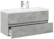 2dílný set koupelnového nábytku betonově šedý kompozitní dřevo