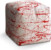 Sablio Taburet Cube Krvavé cákance - 50x50x50 cm