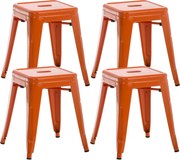 Sada 4 ks stolička Armin – oranžová