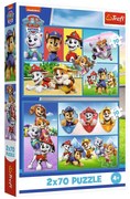 Puzzle 2x70 Tlapková patrola/Paw Patrol 27,5x18cm v krabici 19x29x4cm