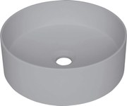 Deante Silia, granitové umyvadlo na desku 36x36x12,5 cm, šedá metalíza, DEA-CQS_SU4S