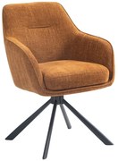 Oranžová čalouněná jídelní křesla v sadě 2 ks Avola – Unique Furniture